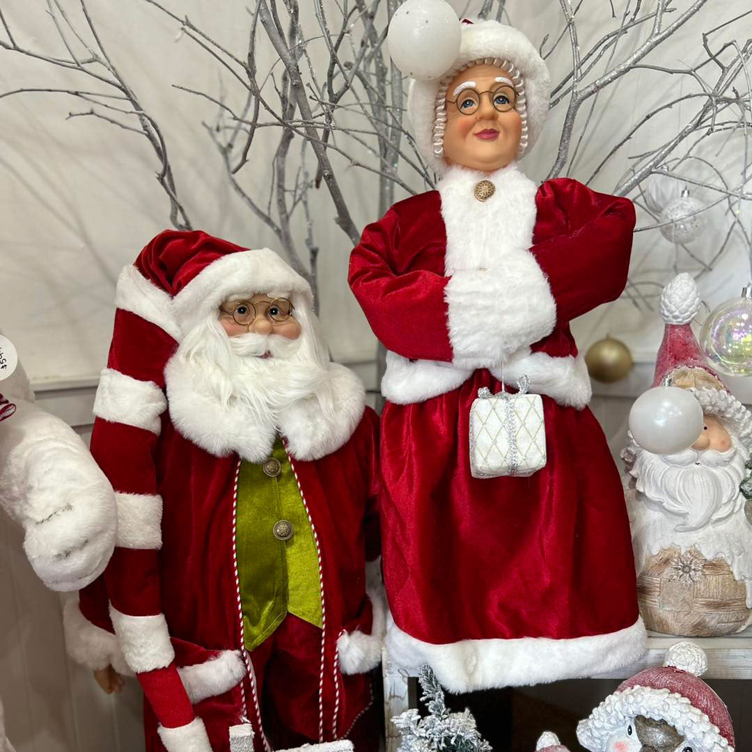 Santa & Mrs Claus Christmas Decorations | Rudolph & Co