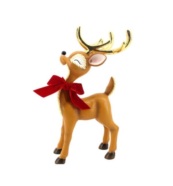 Polyresin Retro Reindeer | Christmas Shop | Rudolph & Co